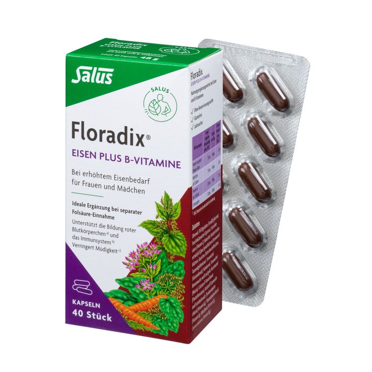Salus - Floradix® Eisen plus B-Vitamine Kps 40 Stk — Reformhaus.de